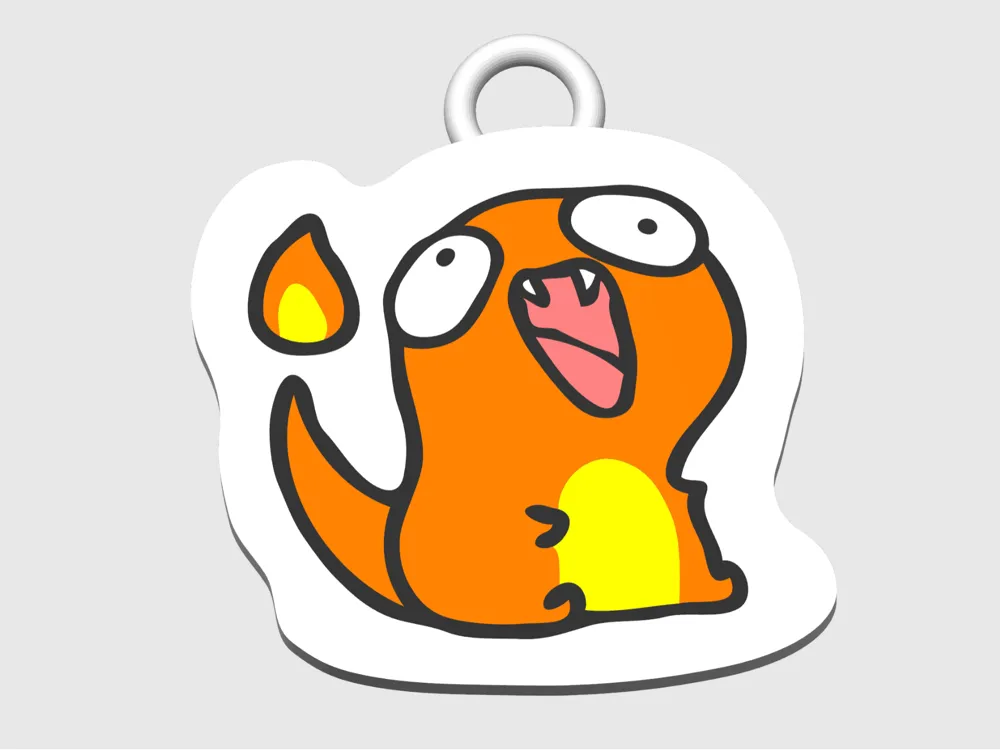 Charmander Keychain Multicolor Pokemon Chibi derpy by izzilight123 ...