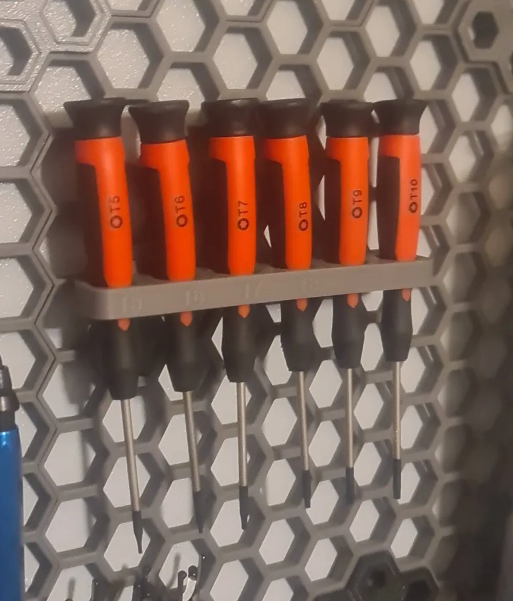 Honeycomb Storage Wall - Torx Screwdriver Holder by L3DDY - MakerWorld