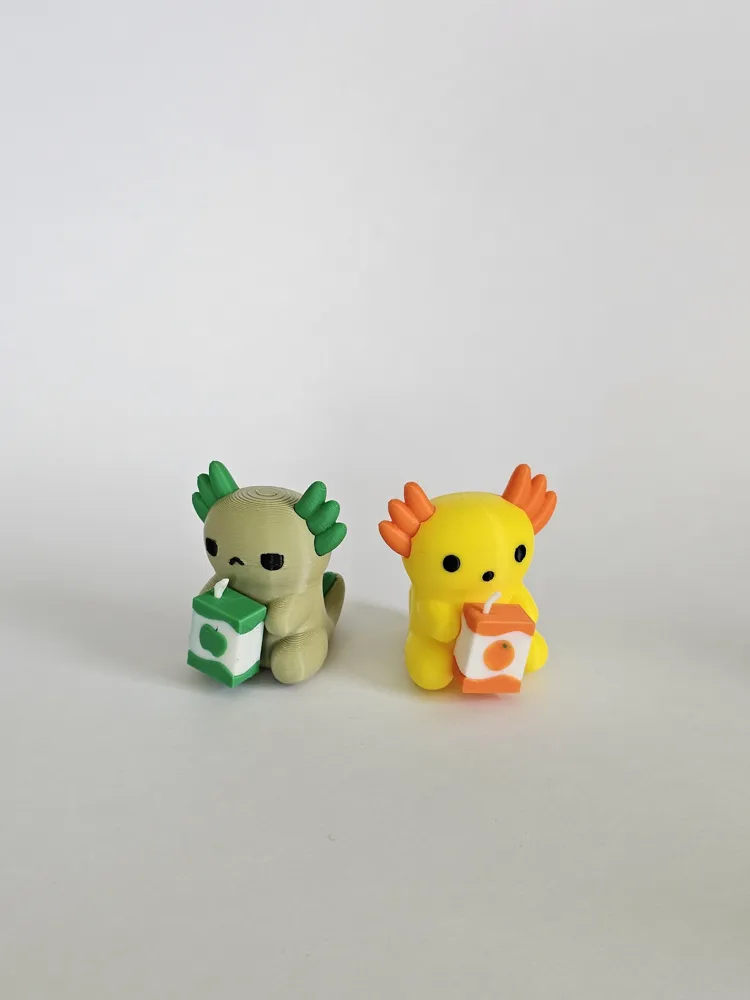 Cute Axolotl Fruit Juice Squad by j46kp26 MakerWorld: Download Free 3D ...