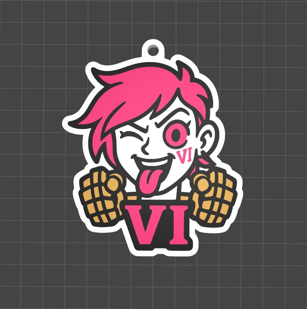 VI Keychain Arcane League of Legends 4+6 Colors by SwissPineapple ...