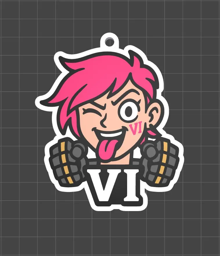 VI Keychain Arcane League of Legends 4+6 Colors by SwissPineapple ...
