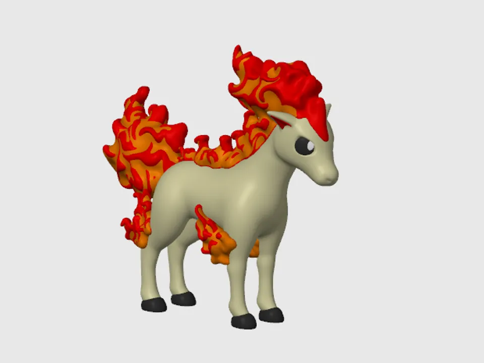 Ponyta Multicolore - Modèle d'Impression 3D Gratuit - MakerWorld