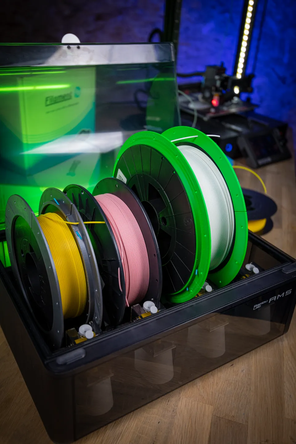 Bambu Lab AMS Filament PM 1Kg Spool Riser + Roller by vojta.suchomel ...
