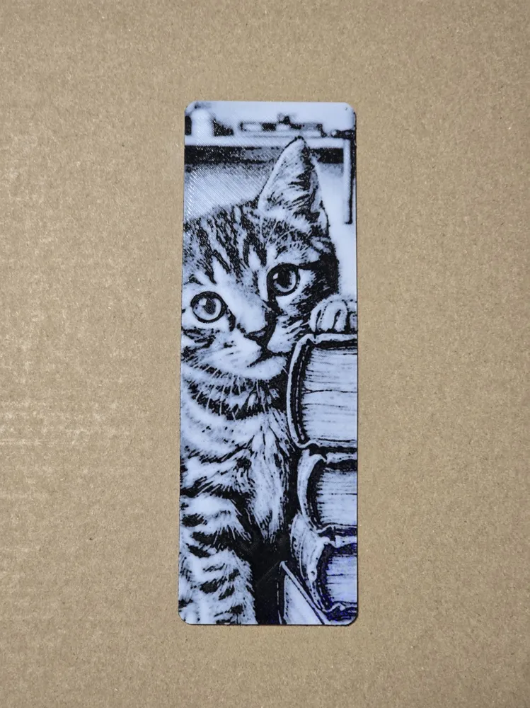 Kitten Books Bookmark - Free 3D Print Model - MakerWorld