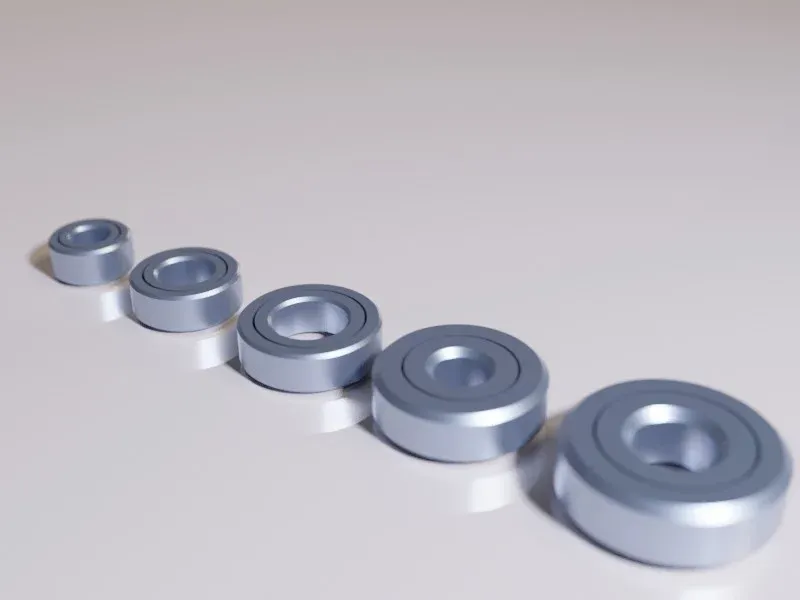 Small Bearings - 5 Sizes: 685, 687, 689, 629, 608 - Free 3D Print Model ...