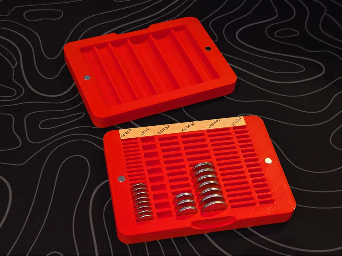 Button Cell Batteries Box - Free 3D Print Model - MakerWorld