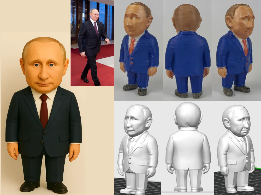 Vladimir Putin President of Russia by LayerCrafter MakerWorld: Download Free 3D Models