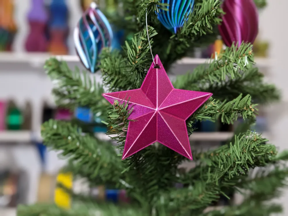 Origami Christmas Star Ornament by Zammer 3D - MakerWorld