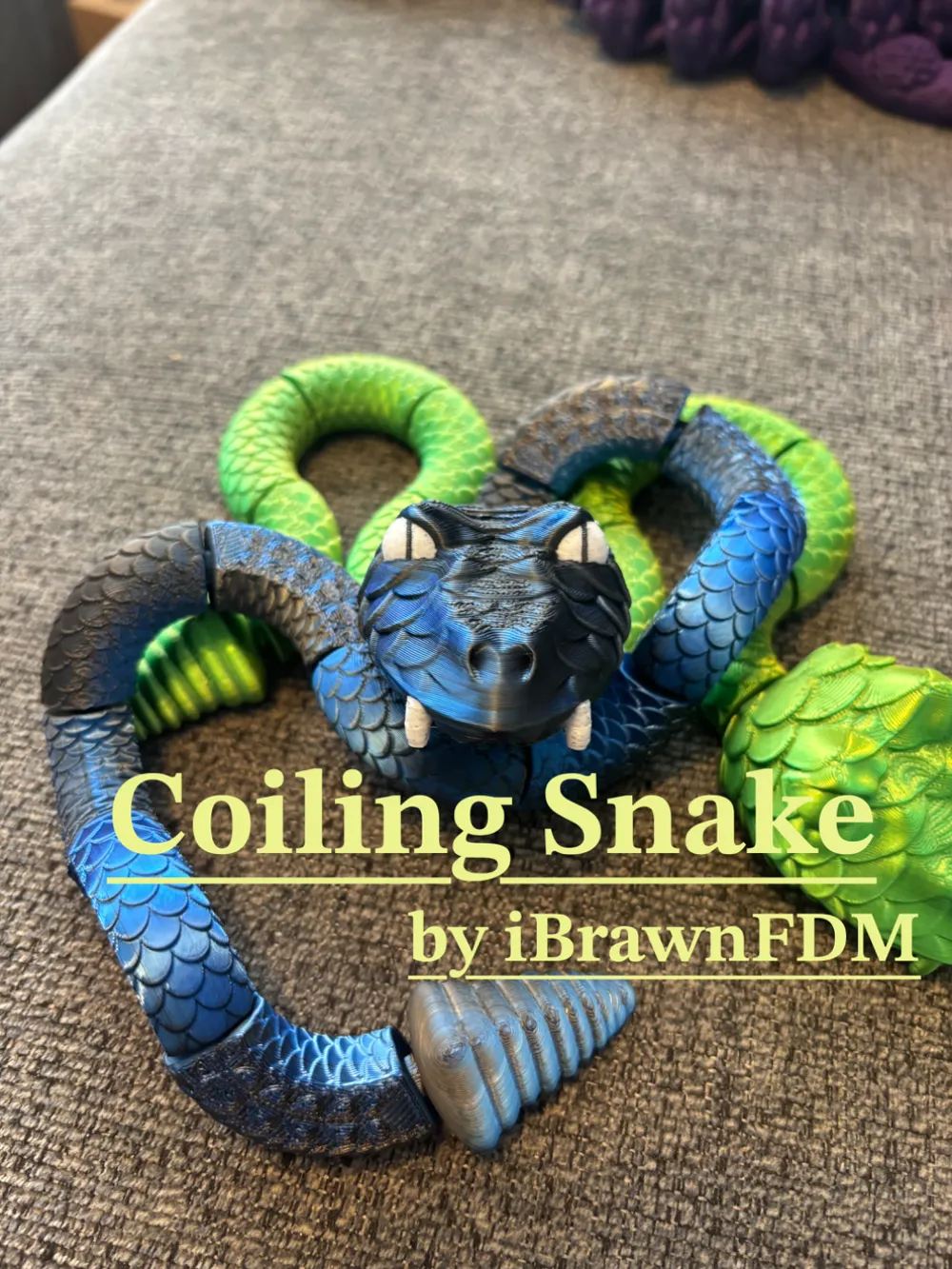 Coiling Snake Fidget - Free 3D Print Model - MakerWorld