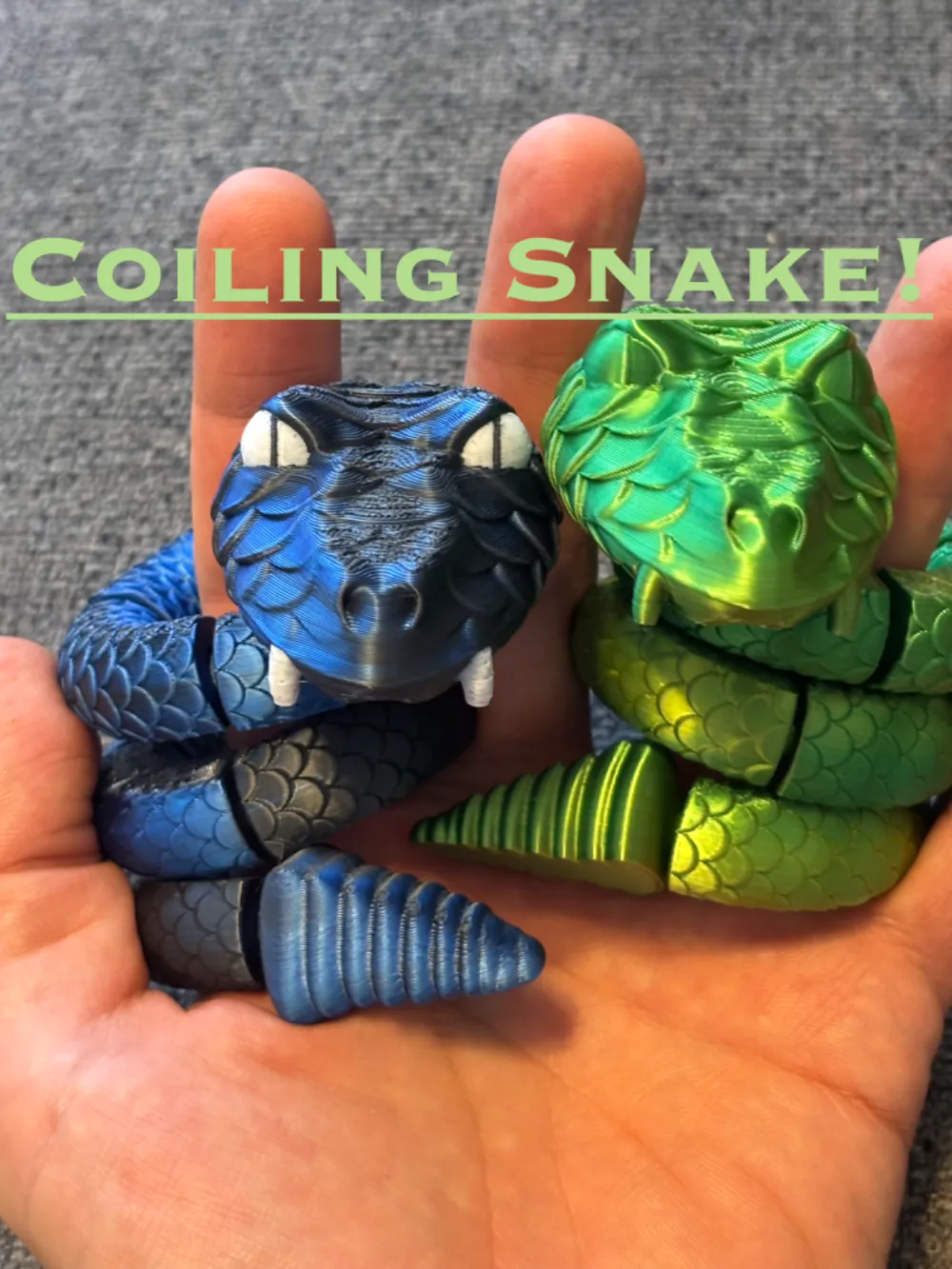 Coiling Snake Fidget - Free 3D Print Model - MakerWorld