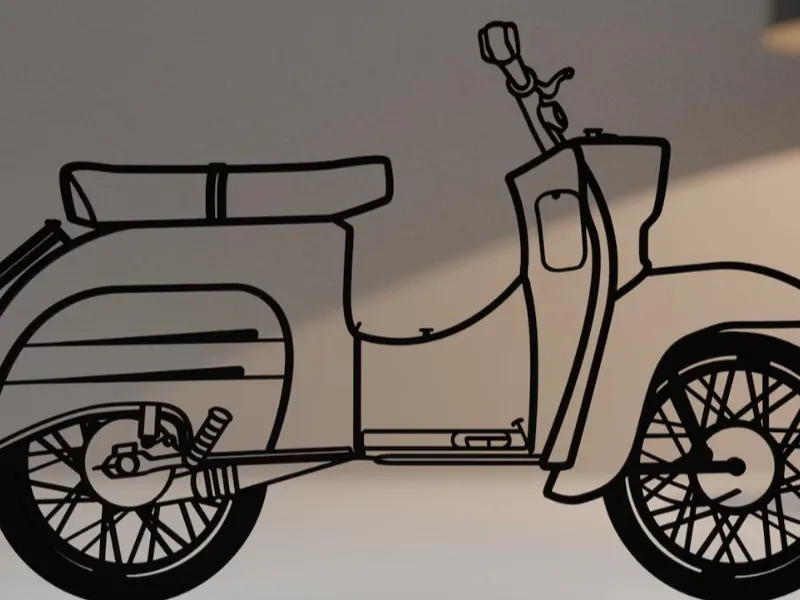 Simson Schwalbe Silhouette von KN3Design MakerWorld: Kostenlose 3D ...