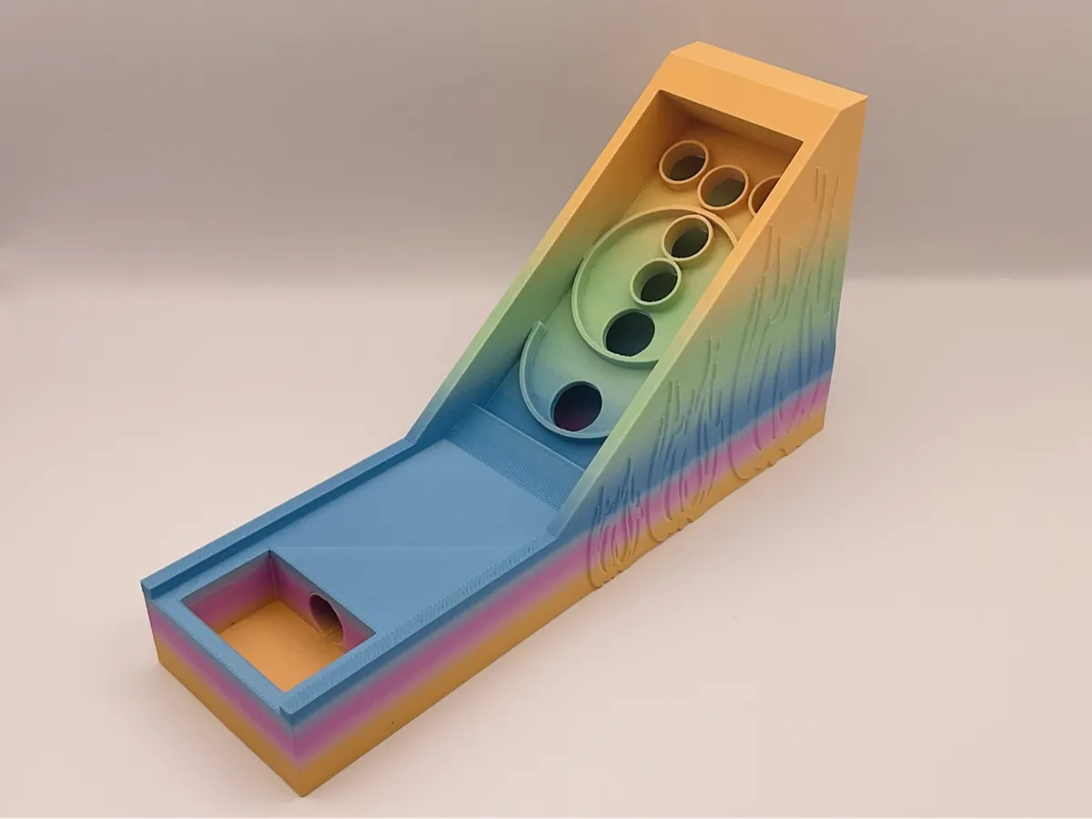 Print-in-place Mini Skee-Ball Machine V2 - Free 3D Print Model - MakerWorld