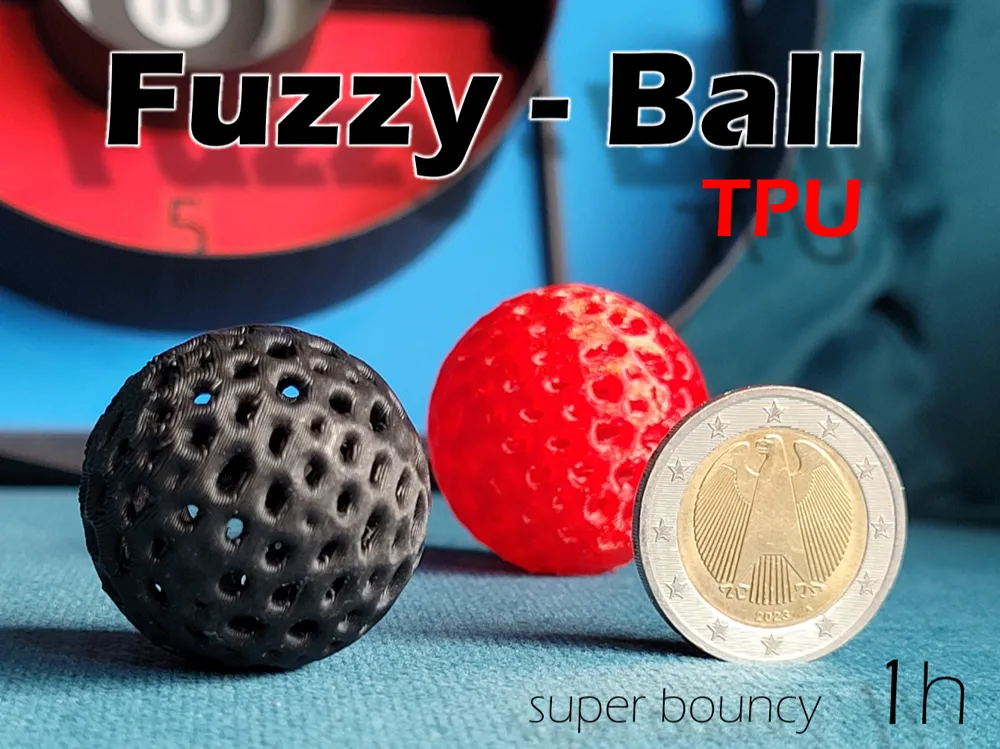 Fuzzy Ball - TPU (super bouncy) - Free 3D Print Model - MakerWorld