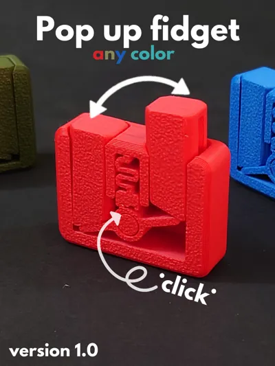 Pop Switch Fidget Toy by Typool MakerWorld: Download Free 3D Models