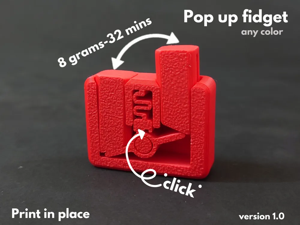 Pop Switch Fidget Toy by Typool MakerWorld: Download Free 3D Models