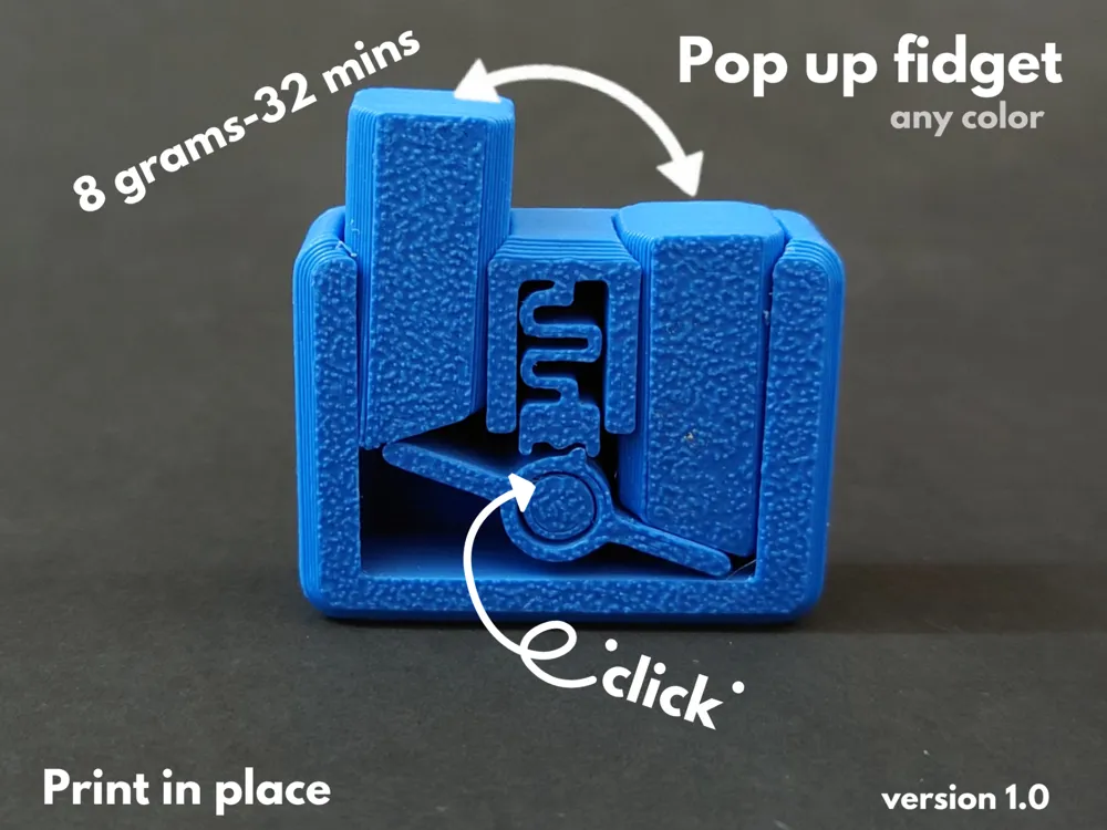 Pop Switch Fidget Toy by Typool MakerWorld: Download Free 3D Models