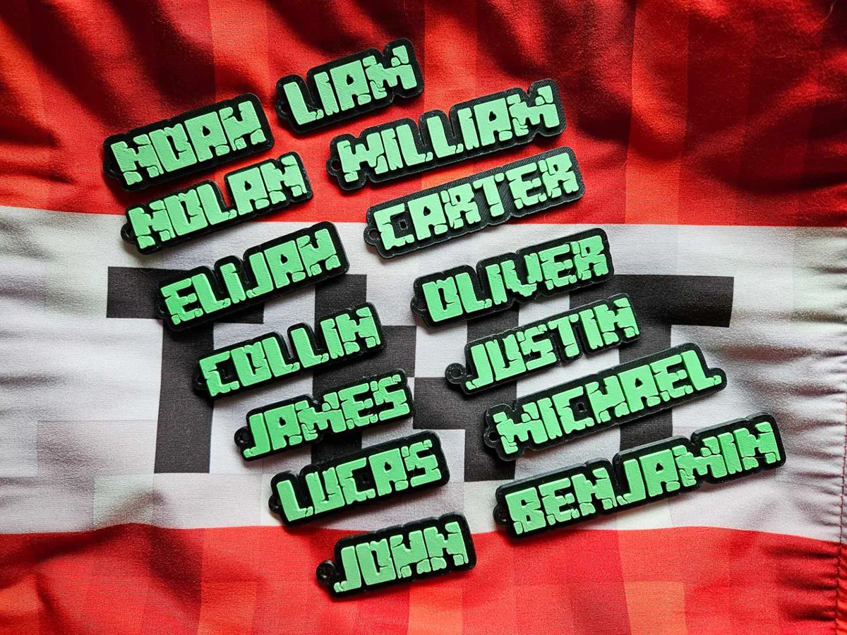 Minecraft Keychain for Requested Name - Free 3D Print Model - MakerWorld