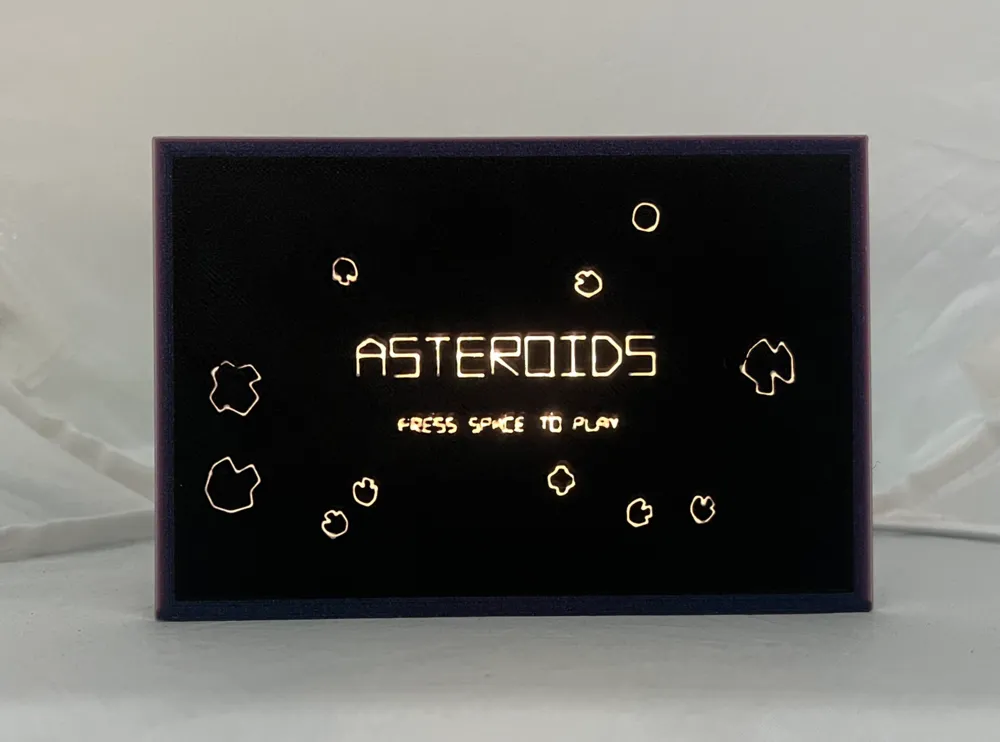 Asteroids desktop display optional led lamp module by Siam3D - MakerWorld