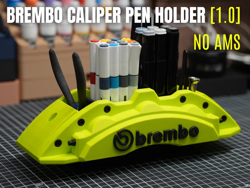 Brembo Pen Holder - No AMS Needed by rochain路川 MakerWorld: Download ...