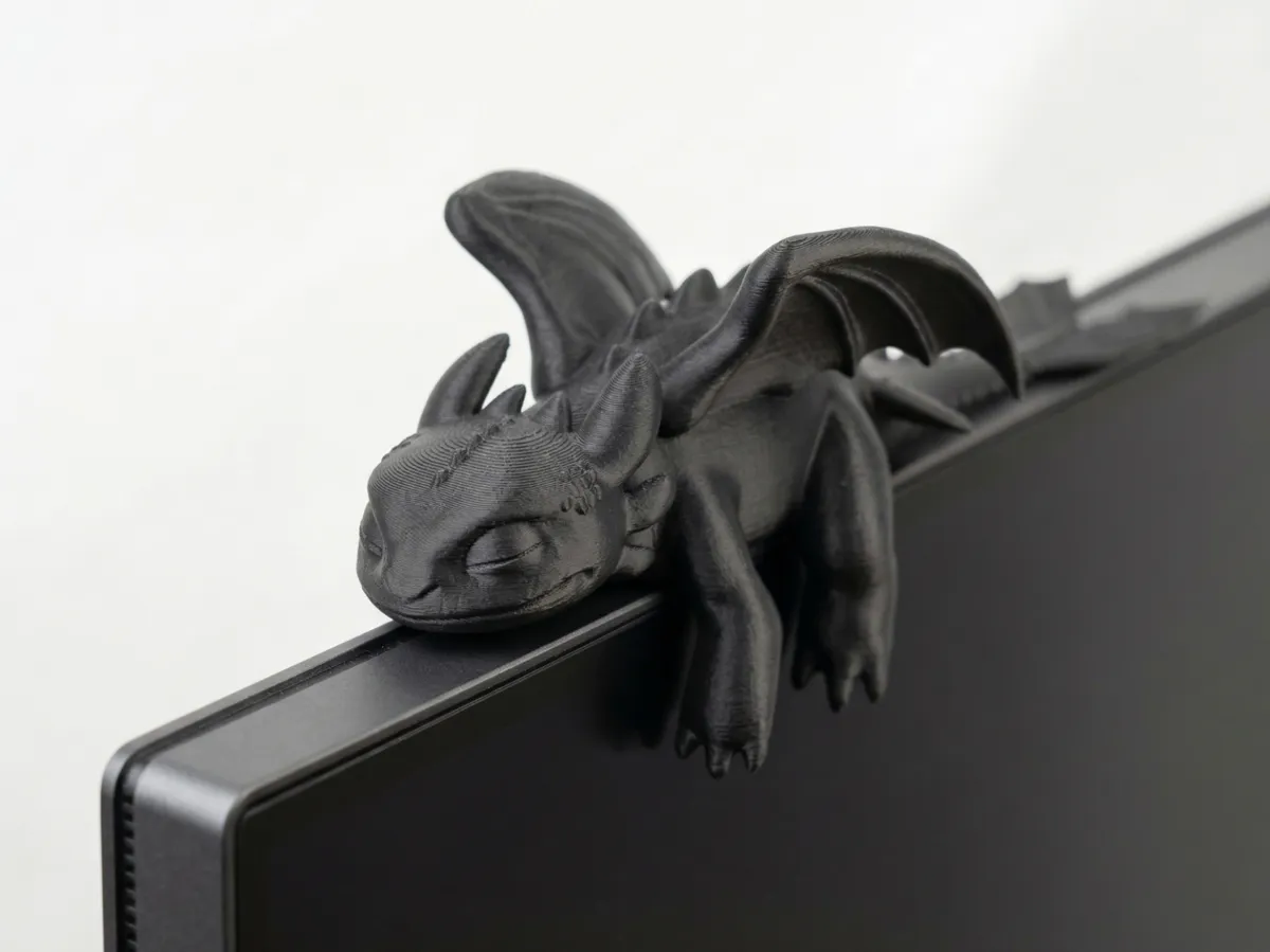 Sleeping Night Fury/ Toothless Monitor - Free 3D Print Model - MakerWorld