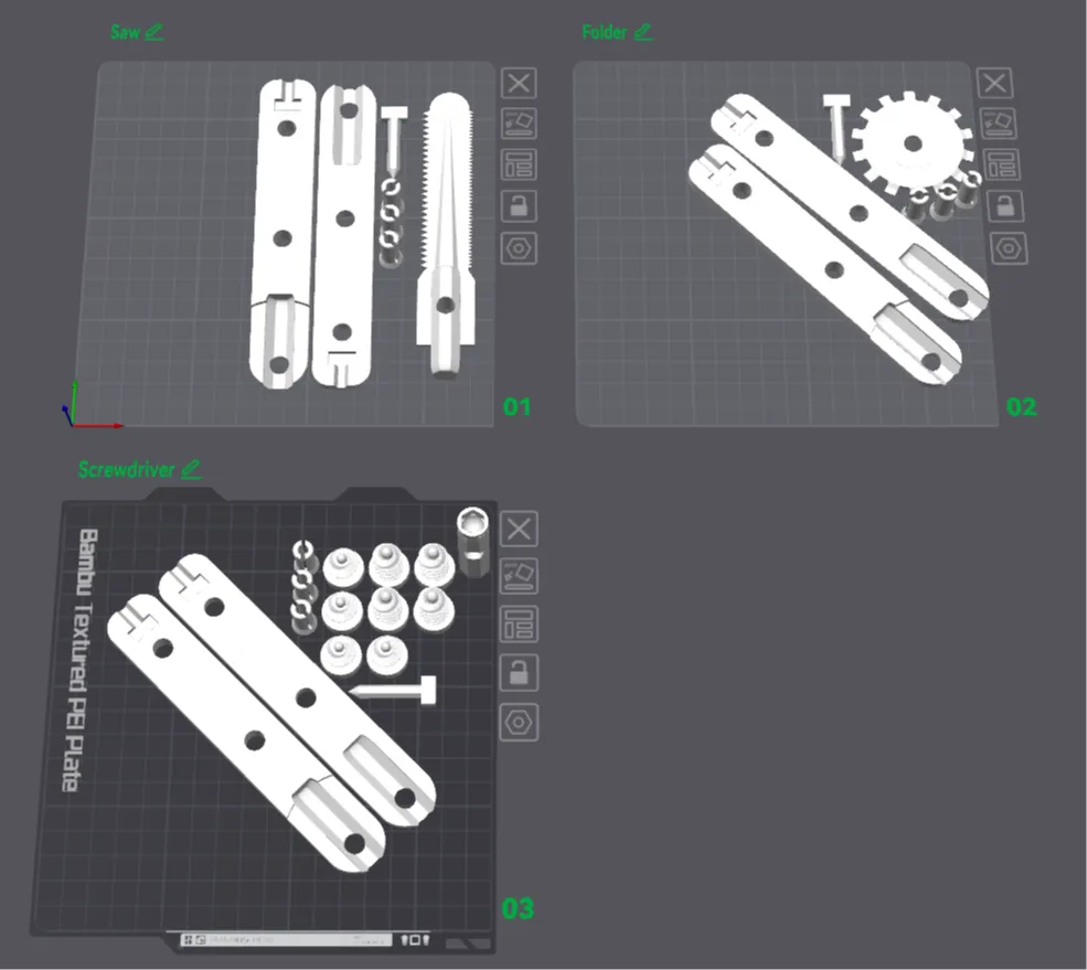 Cardboard tools collection (A1 mini) Remixed by user_666927320 - MakerWorld