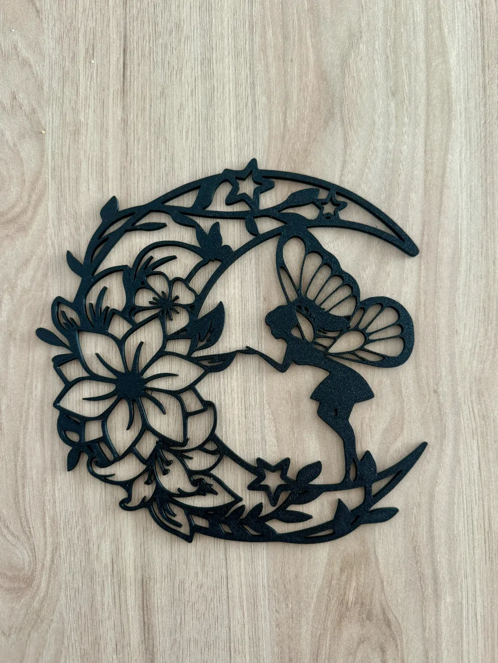 Fairy moon wall art - Free 3D Print Model - MakerWorld