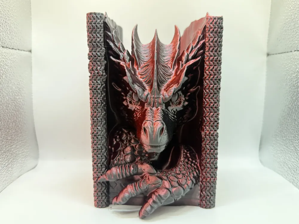 Dragon's Book Nook - Free 3D Print Model - MakerWorld