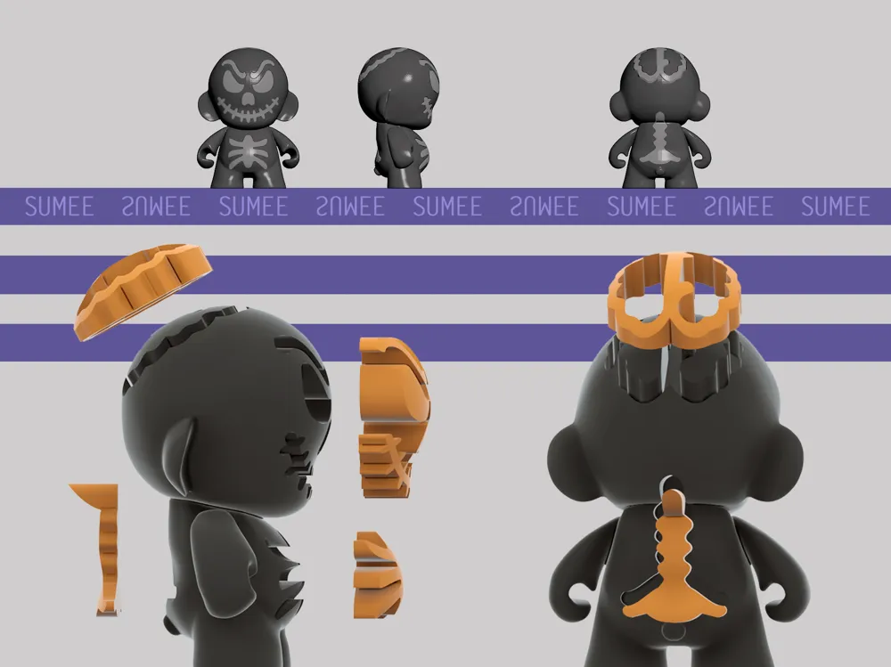 Figure · Black and White Trickster by Sumee1798 - MakerWorld