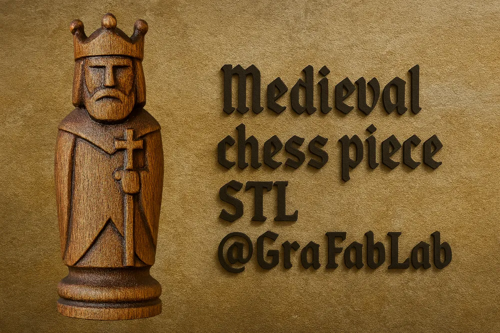 Medieval "King" - chess piece by GraFabLab MakerWorld: Download Free 3D ...