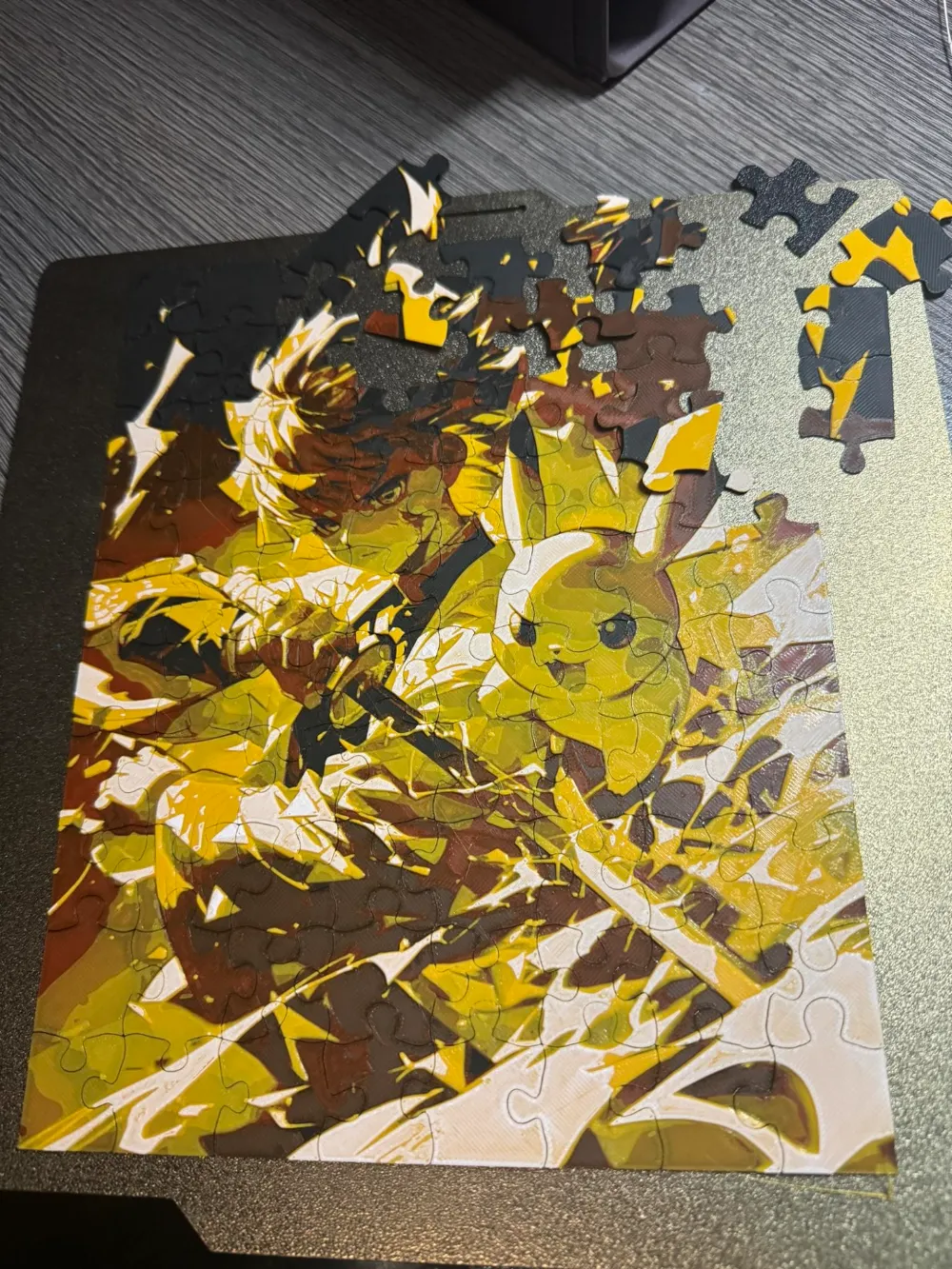 Zenitsu and Pikachu + puzzle by Proper3dprints - MakerWorld