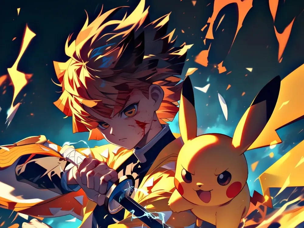 Zenitsu and Pikachu + puzzle by Proper3dprints - MakerWorld