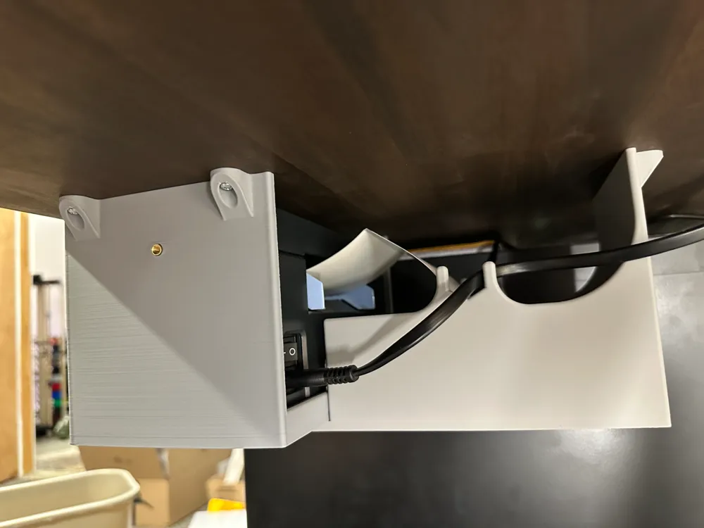 Under-Desk Label Printer Mount by devonritter4 - MakerWorld
