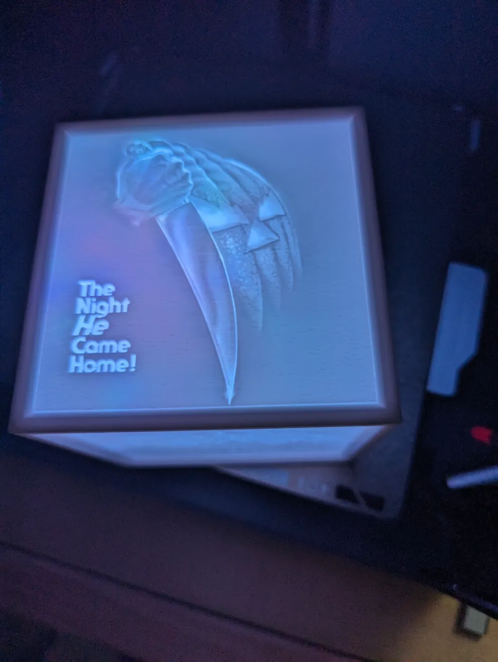 Horror Movie Poster Lithophane box by PAPA Emeritus IV - MakerWorld