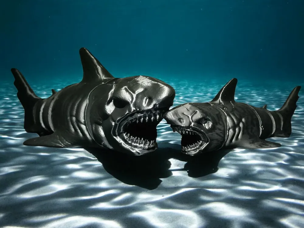 Dark Horror Shark - The Articulated Nightmare! - Free 3D Print Model ...