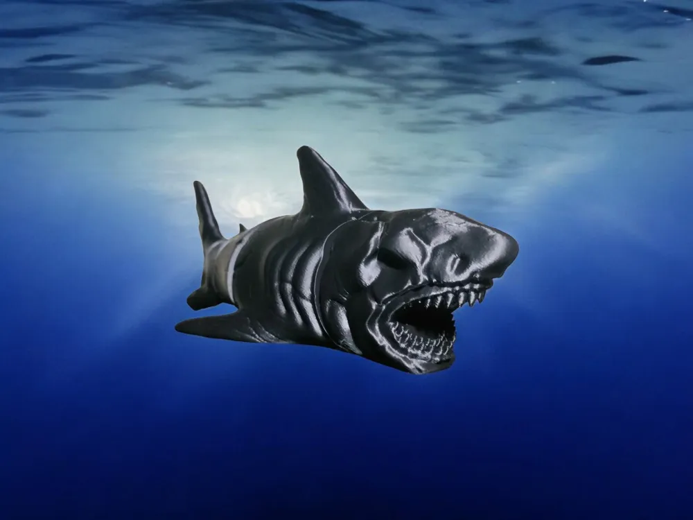 Dark Horror Shark - The Articulated Nightmare! - Free 3D Print Model ...