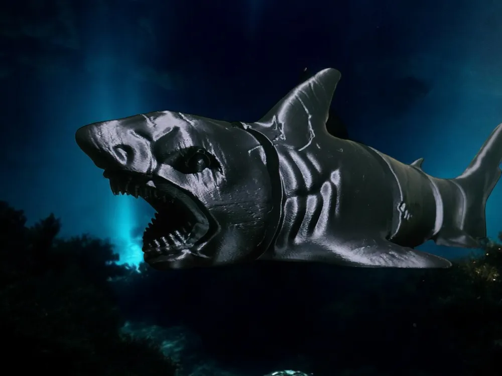 Dark Horror Shark - The Articulated Nightmare! - Free 3D Print Model ...