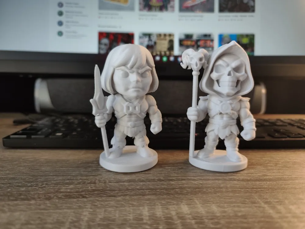 He-Man e Skeletor Chibi MOTU - Free 3D Print Model - MakerWorld