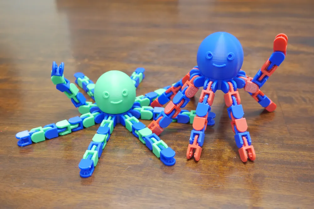 Click Hinge Articulated and Spinning Octopus by vorkosigan78 MakerWorld ...