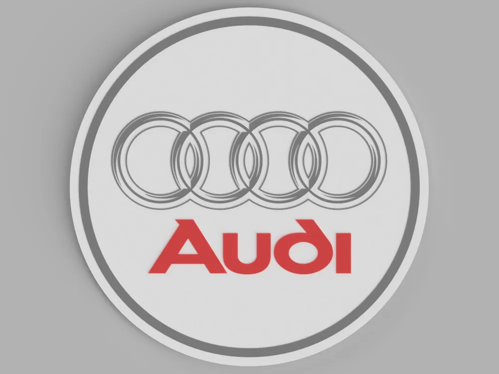 Audi logo coaster by jakubhroch - MakerWorld
