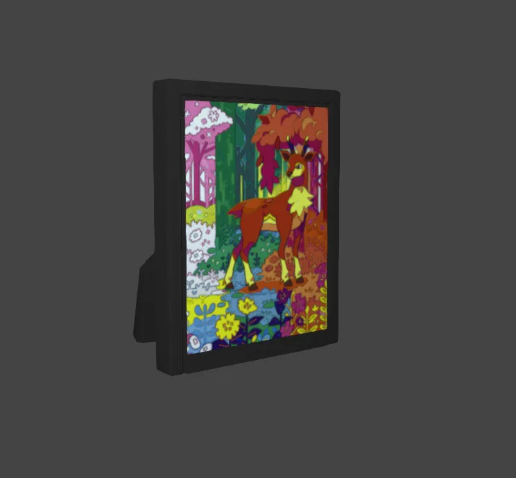 Sawsbuck Every Season Lithophane Art - Free 3D Print Model - MakerWorld
