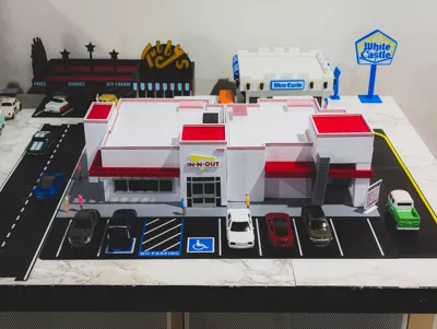 IN-N-OUT Model Set - Hot Wheels Display 1:64 Scale by LAYRLAB ...