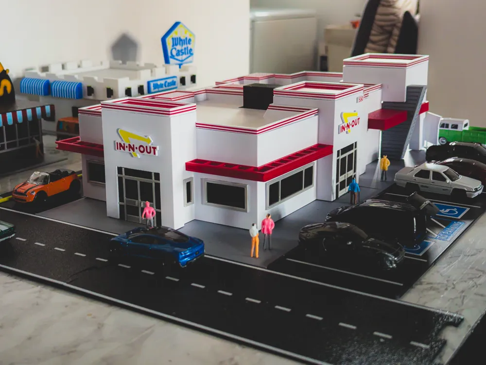 IN-N-OUT Model Set - Hot Wheels Display 1:64 Scale by LAYRLAB ...