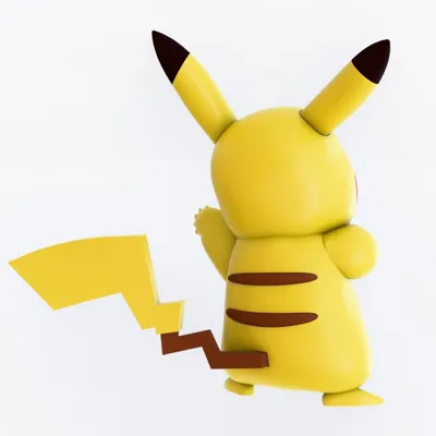 Pikachu Pokemon Model; No AMS Needed - Split Print by Nostalgic 3D ...