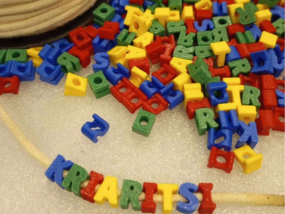 letter and numbers beads various fonts - Free 3D Print Model - MakerWorld