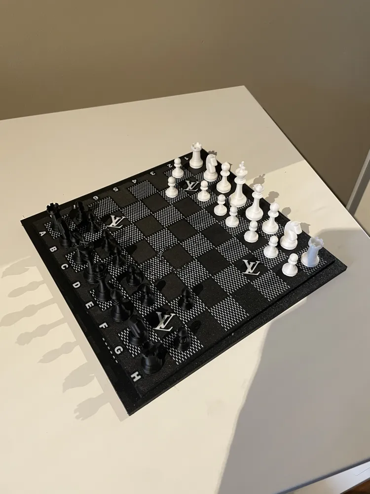 LV Chess board and Chess Pieces - Free 3D Print Model - MakerWorld
