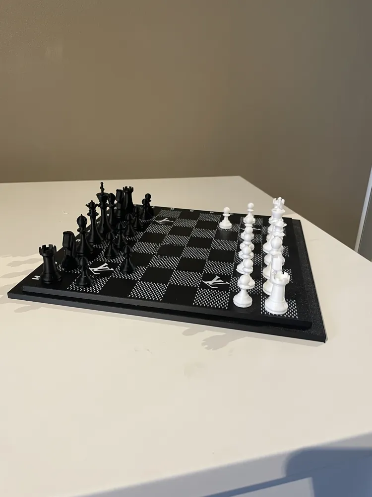 LV Chess board and Chess Pieces - Free 3D Print Model - MakerWorld