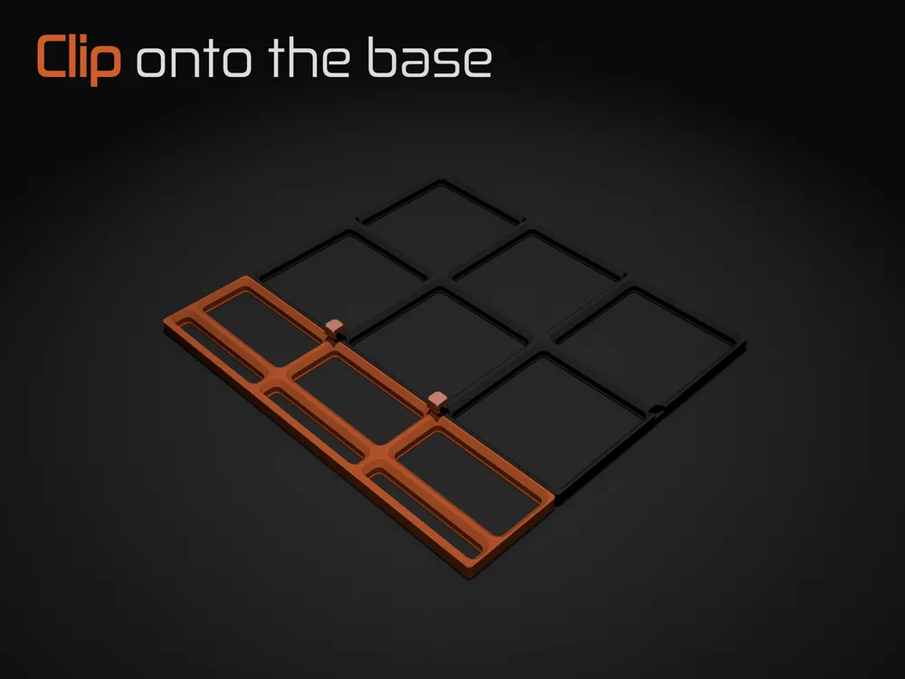 Gridfinity Clip Base - Half Grid Spacers Remixed by huma_meng - MakerWorld