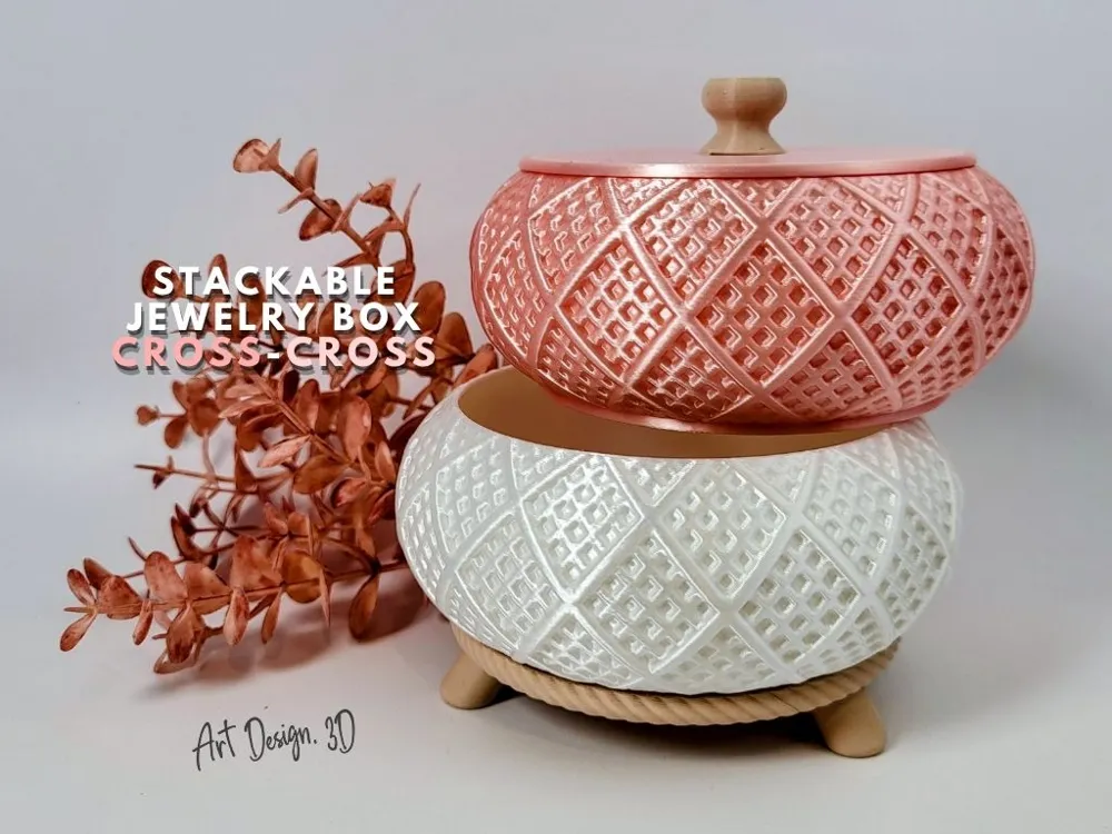 Jewelry Box Stackable - Cross Cross - Free 3D Print Model - MakerWorld