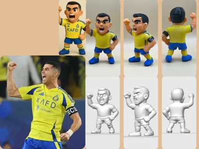 cristiano ronaldo 3d print model download - MakerWorld
