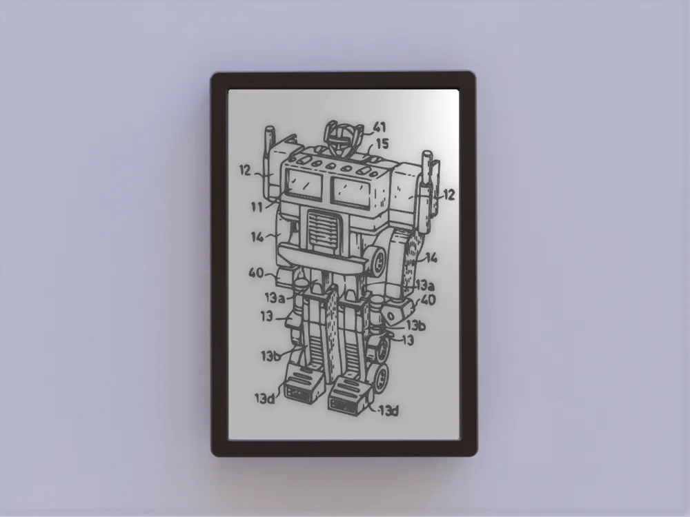 Transformers Optimus Prime Patent Art by Ken Mills - MakerWorld